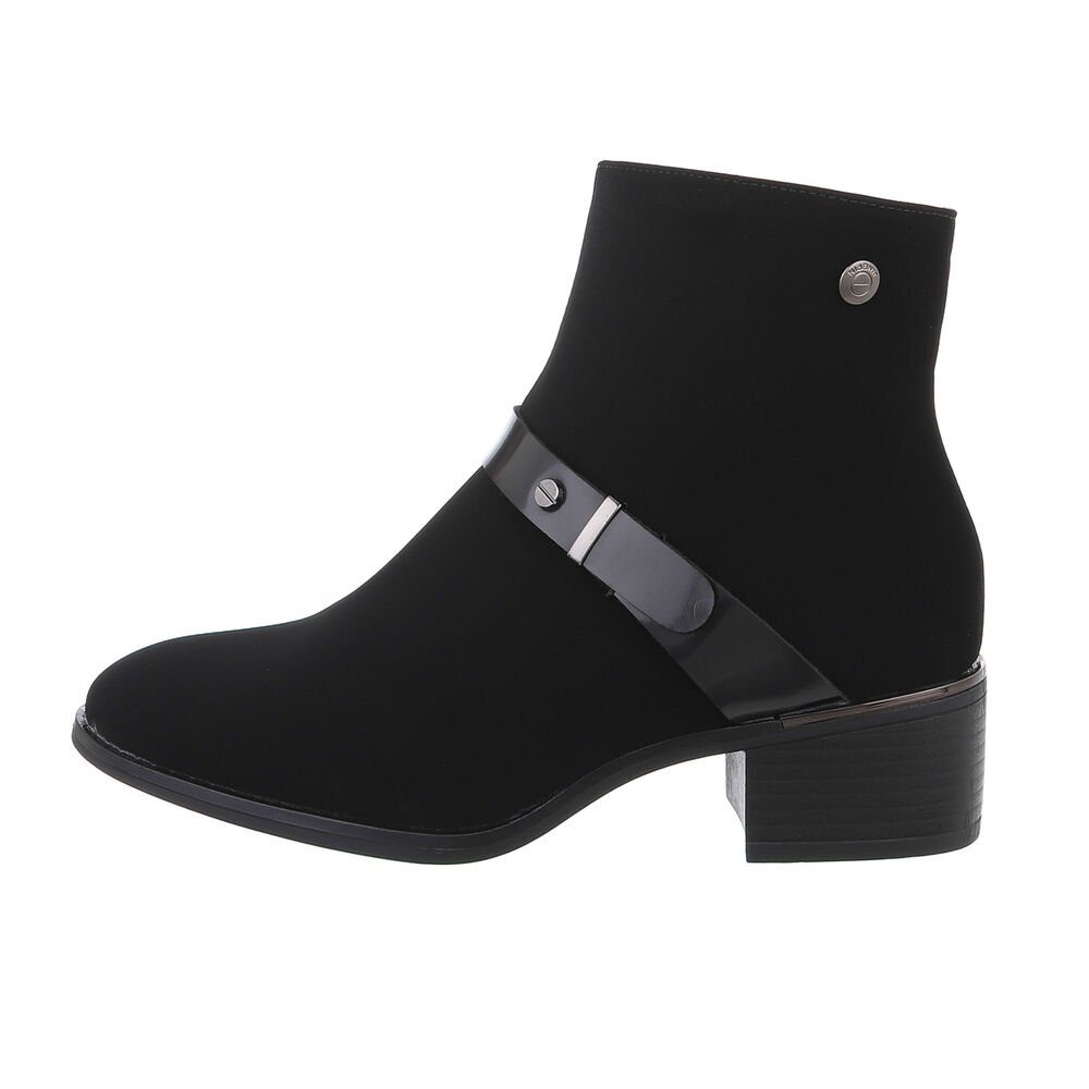 Ital Design Damen Elegant Stiefelette Blockabsatz Klassische