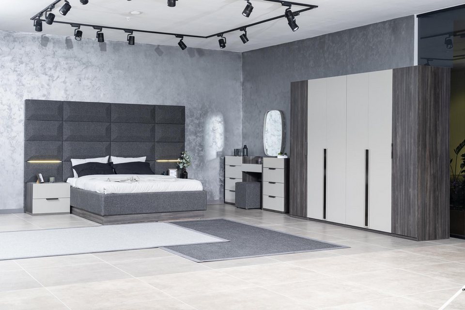 Xlmoebel Schlafzimmer Set Graues Schlafzimmer Set Bett Schrank