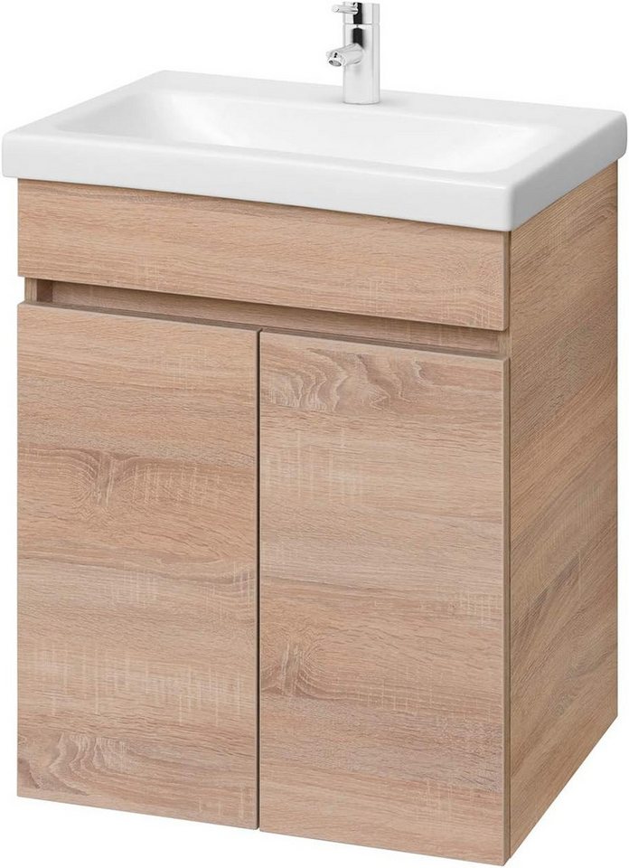Planetmöbel Badmöbel Set Waschbeckenunterschrank 64cm Mit Spiegel Set