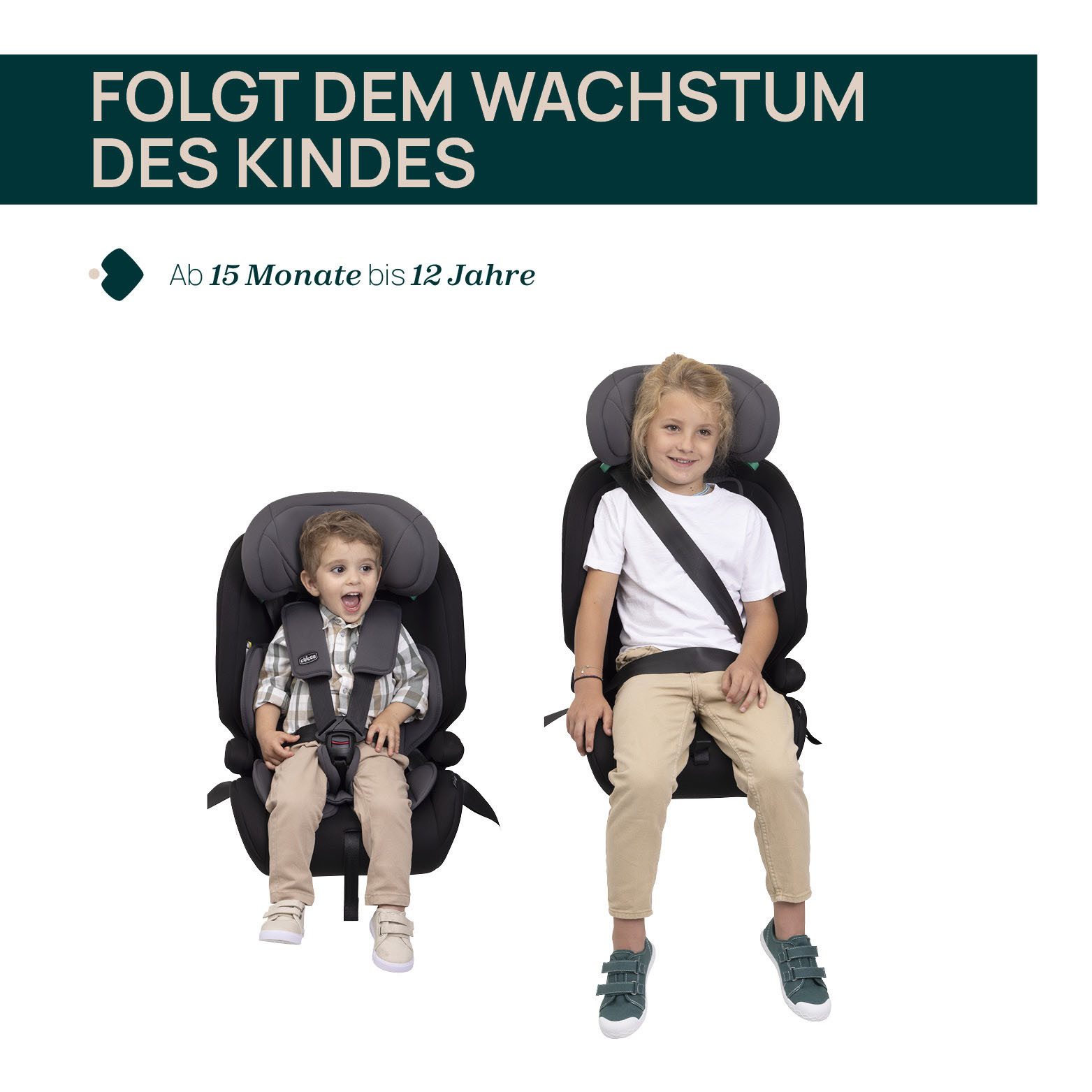 Chicco Autokindersitz Gro-Up I-Size, ab: 15 Monaten, bis: 12 Jahren, ab ...