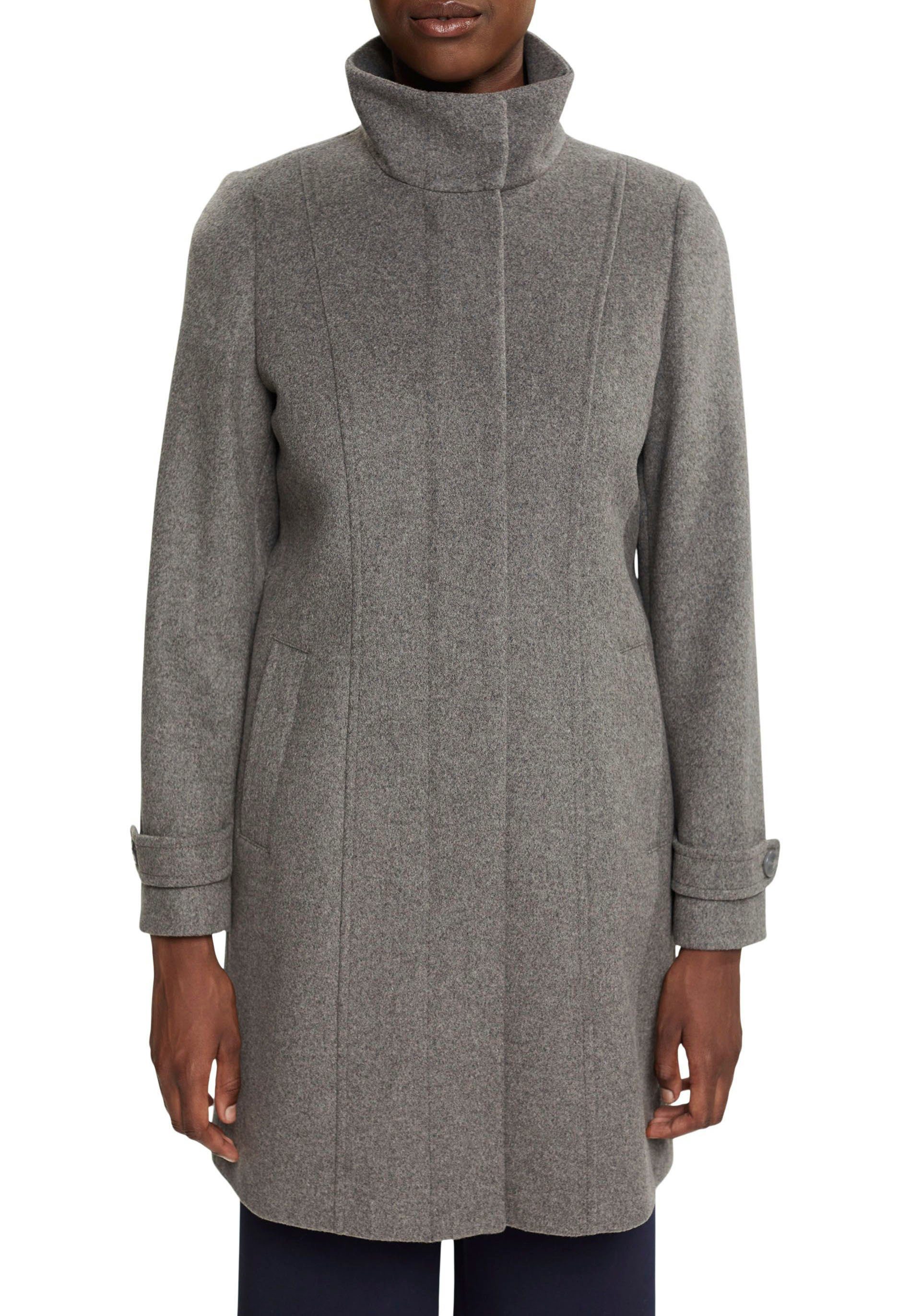 Esprit Collection Wollmantel Mit Stehkragen Kaufen Otto