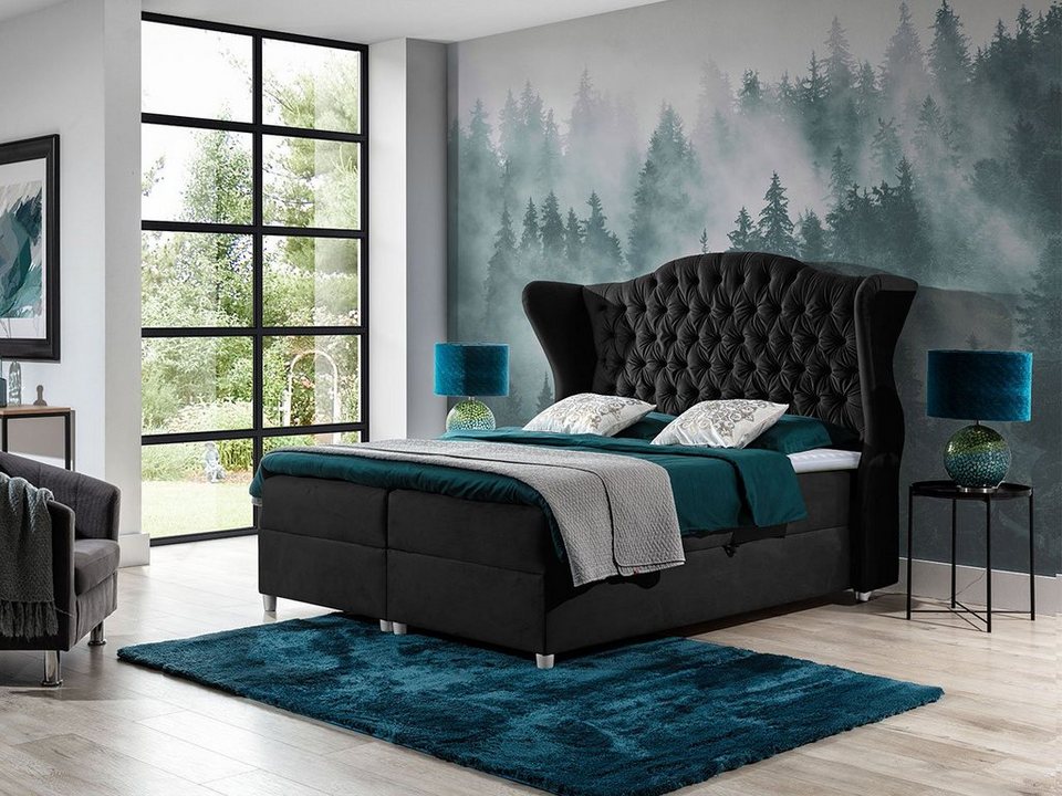 Mirjan24 Boxspringbett Livia Matratze Und Topper Bettgestell Mit