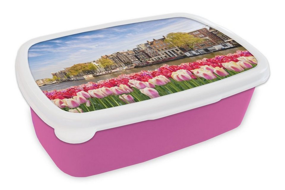 Muchowow Lunchbox Skyline Grachten Amsterdam Kunststoff 2 Tlg