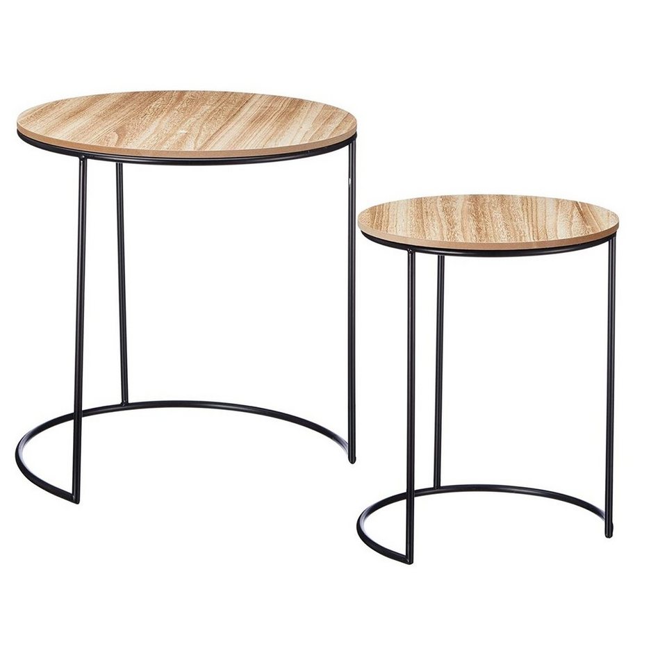 HTI-Living Beistelltisch »Tisch Set rund, 2-teilig Metall/Holz« online ... HTI-Living Beistelltisch »Tisch Set rund, 2-teilig Metall/Holz« online ...