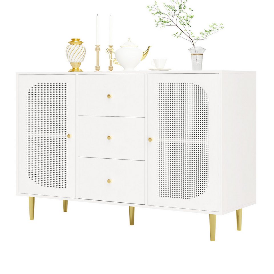 Okwish Sideboard Mit Schubladen Anrichte Buffet Aufbewahrungsschrank