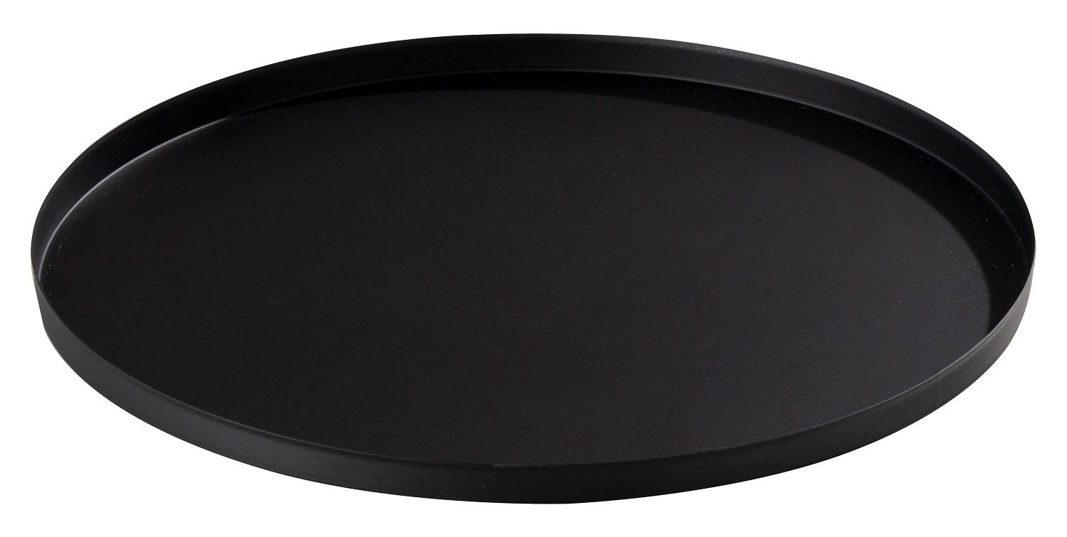 Tablett Eisentablett FAXON, Schwarz, Ø 30 cm, Eisen, Serviertablett ...