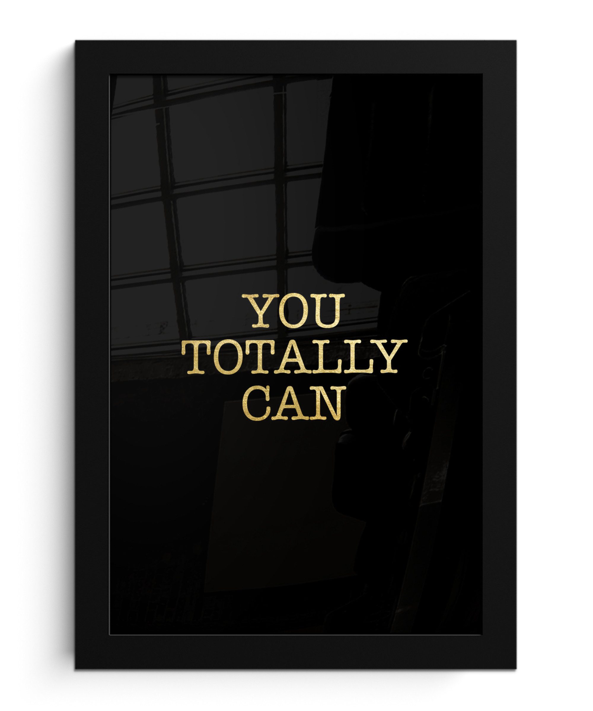 Muchowow Poster Zitate Motivation Gold Schwarz 1 St
