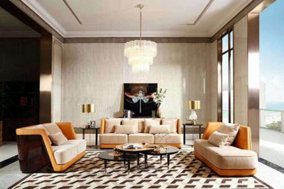 Jvmoebel Wohnzimmer Set Design Couch Sitz Polster Komplett Set