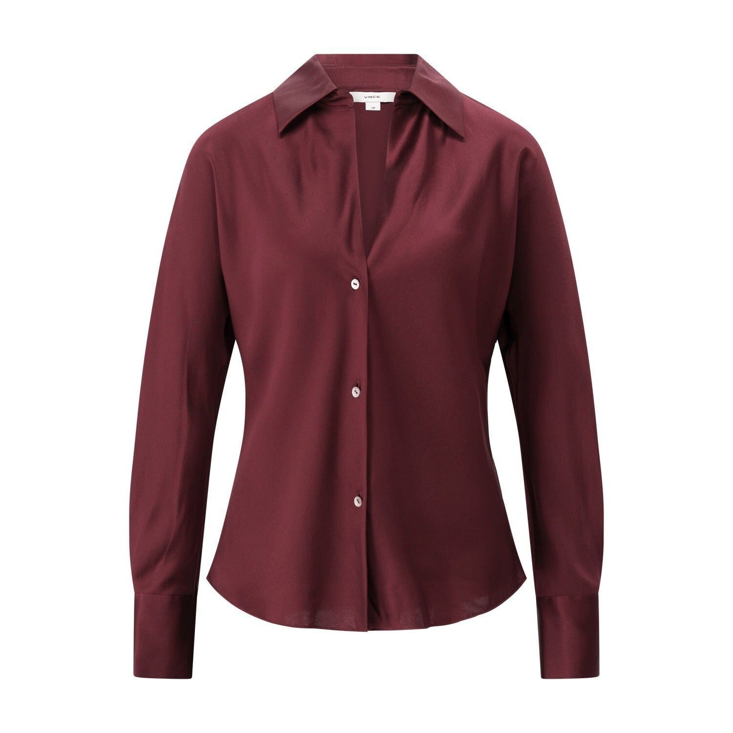 Vince. Klassische Bluse, Hochwertige Materialien