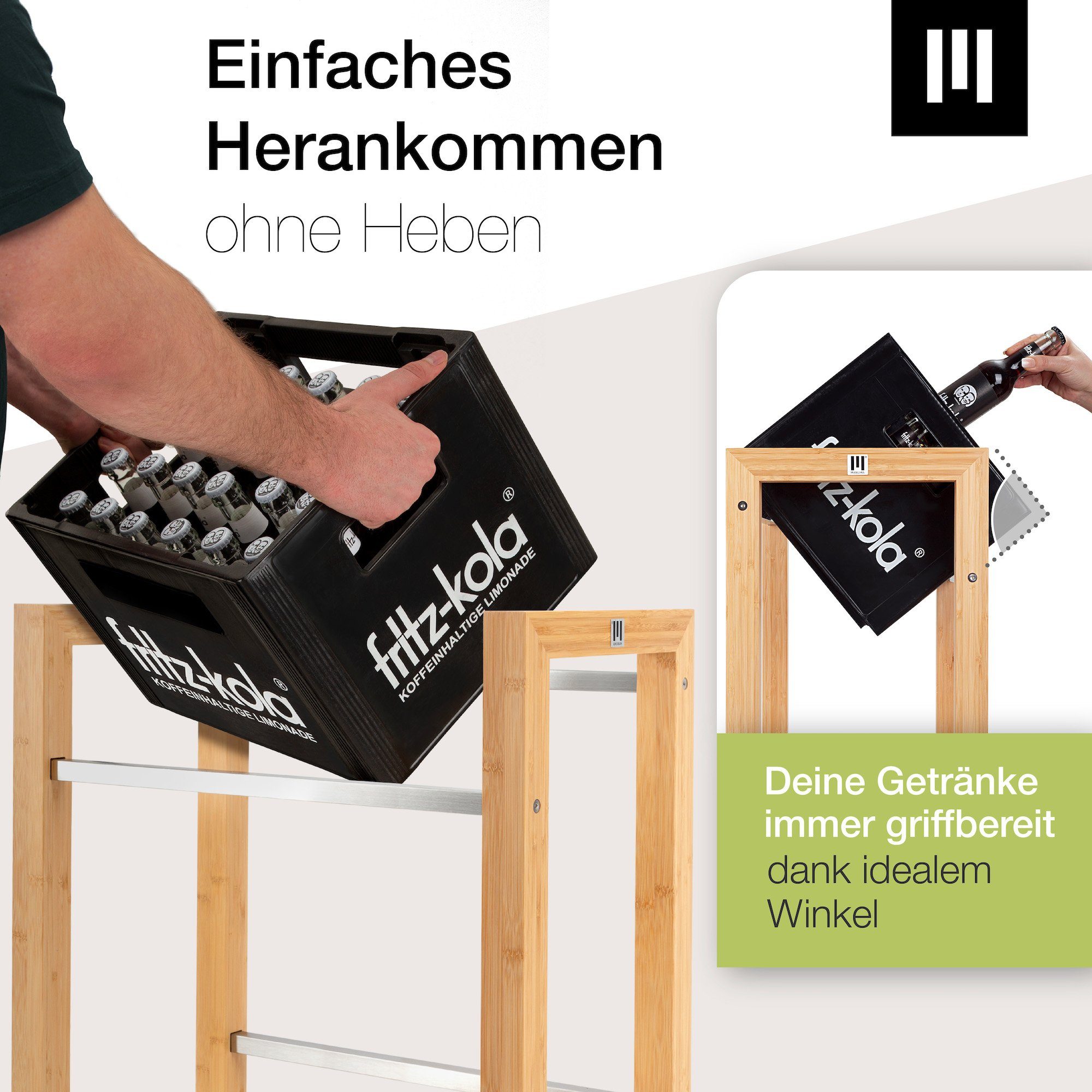 MANUMA® Standregal JAMES GETRÄNKEKISTENREGAL, Dein Getränkeregal für ...