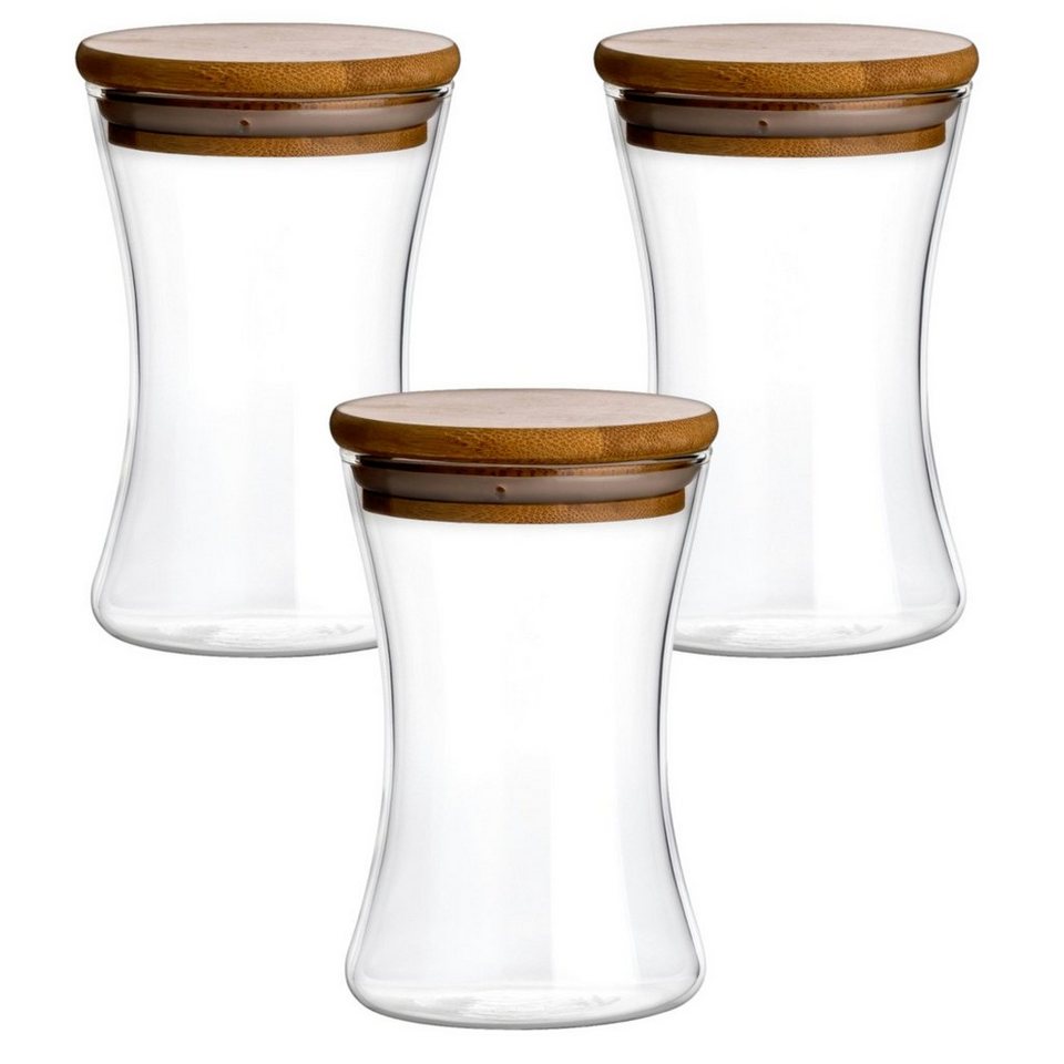 Gouveo Vorratsglas 265 Ml Mit Bambusdeckel Vorratsdose Aus