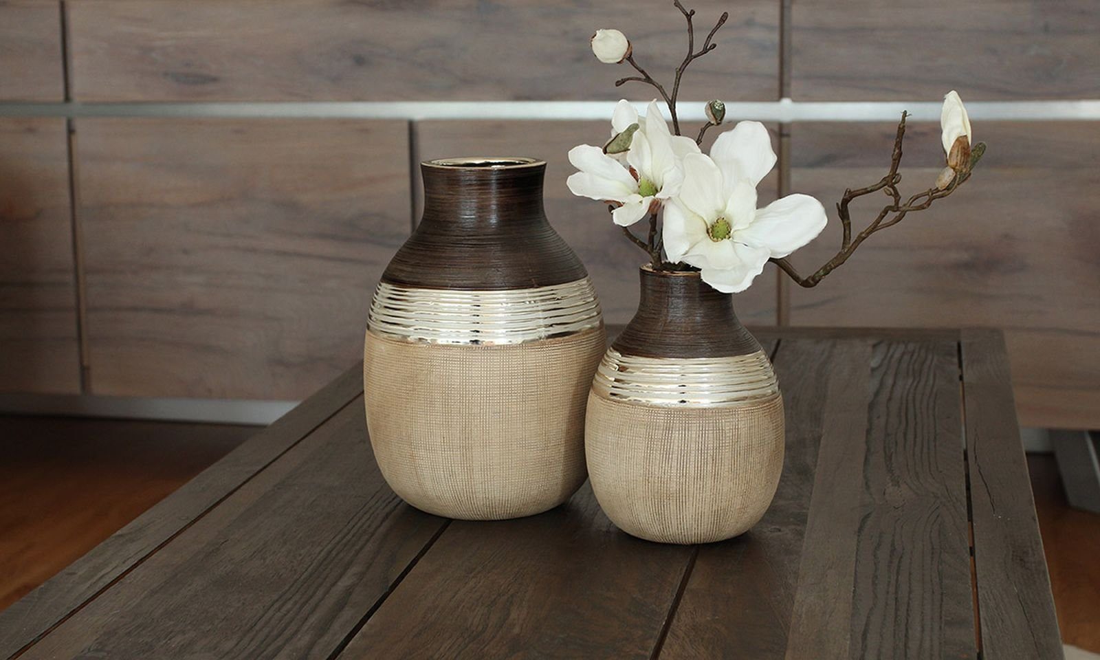 Gilde Dekovase Keramik Flaschenvase Bradora Ve 2 Bxhxl 19 Cm X 275