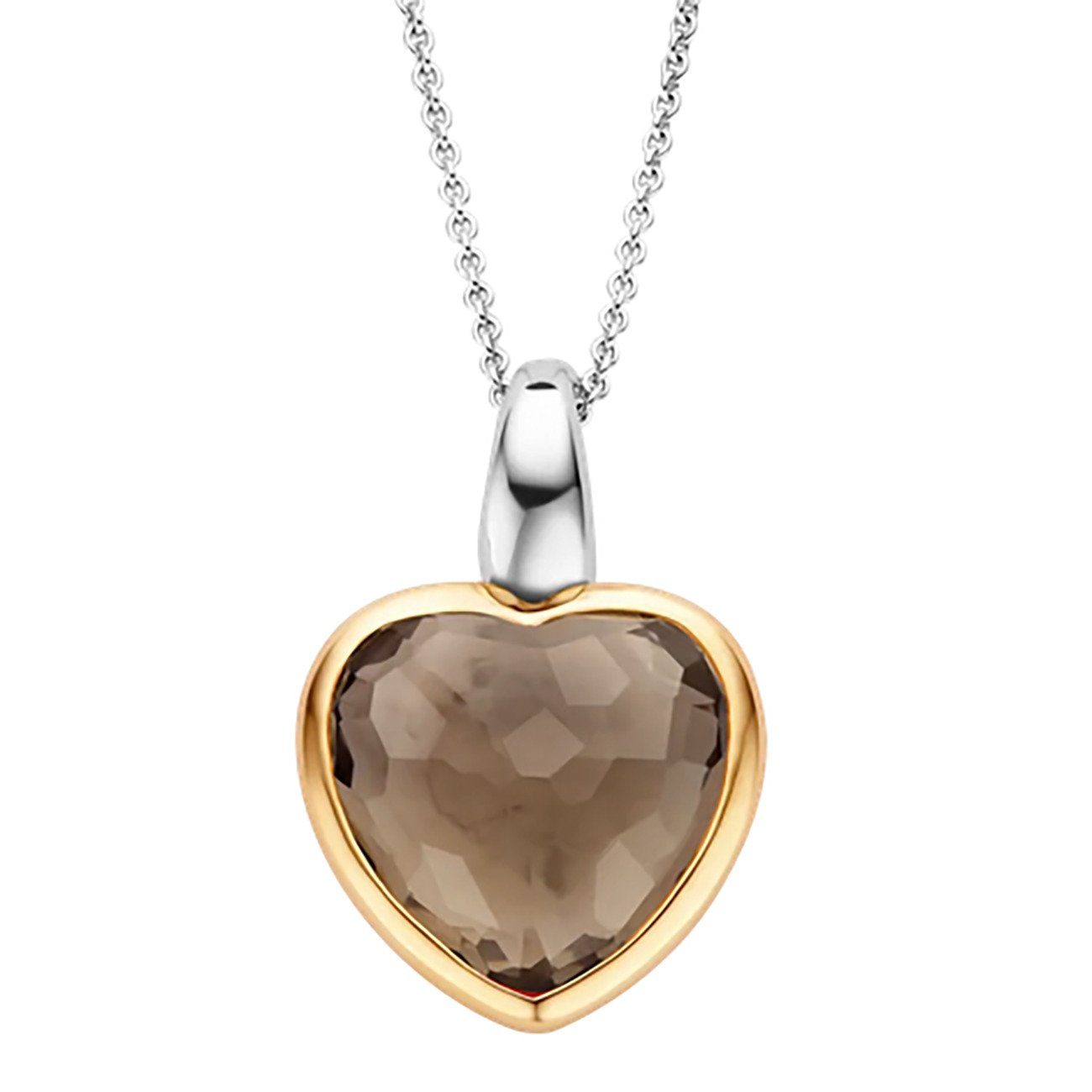 TI SENTO - Milano Collier, Besatz/Motiv: Herz, brauner Crystal