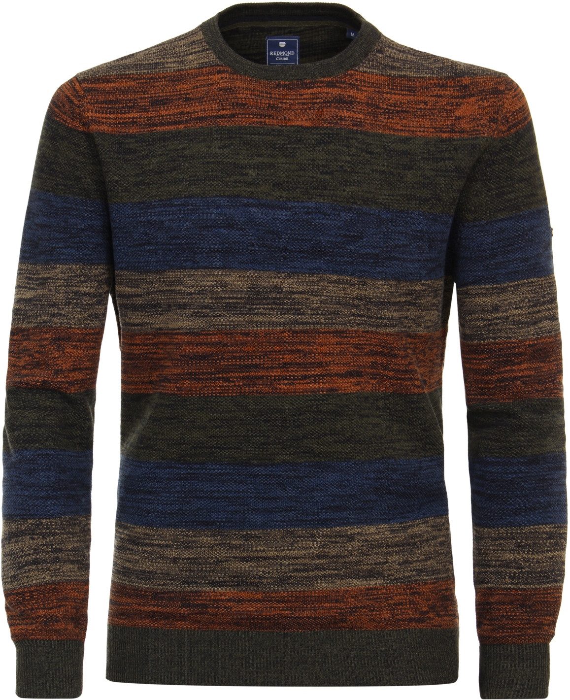 Redmond Rundhalspullover langarm, Button-Down-Kragen, Redmond Pullover ...