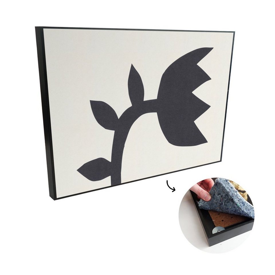 Muchowow Akustikplatte Tulpen Schwarz Weiß Blumen 1 St