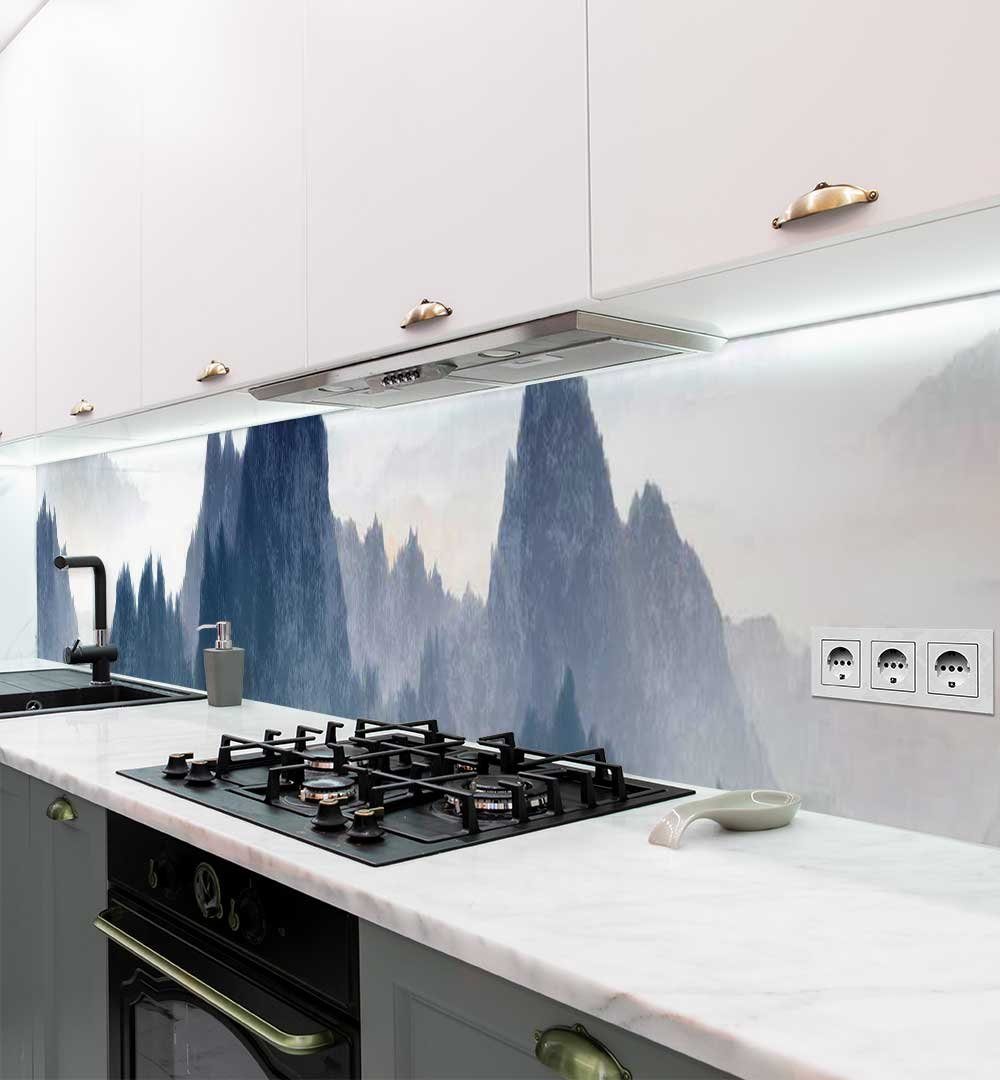 Mymaxxi Dekorationsfolie Küchenrückwand Landschaft Seicht Selbstklebend