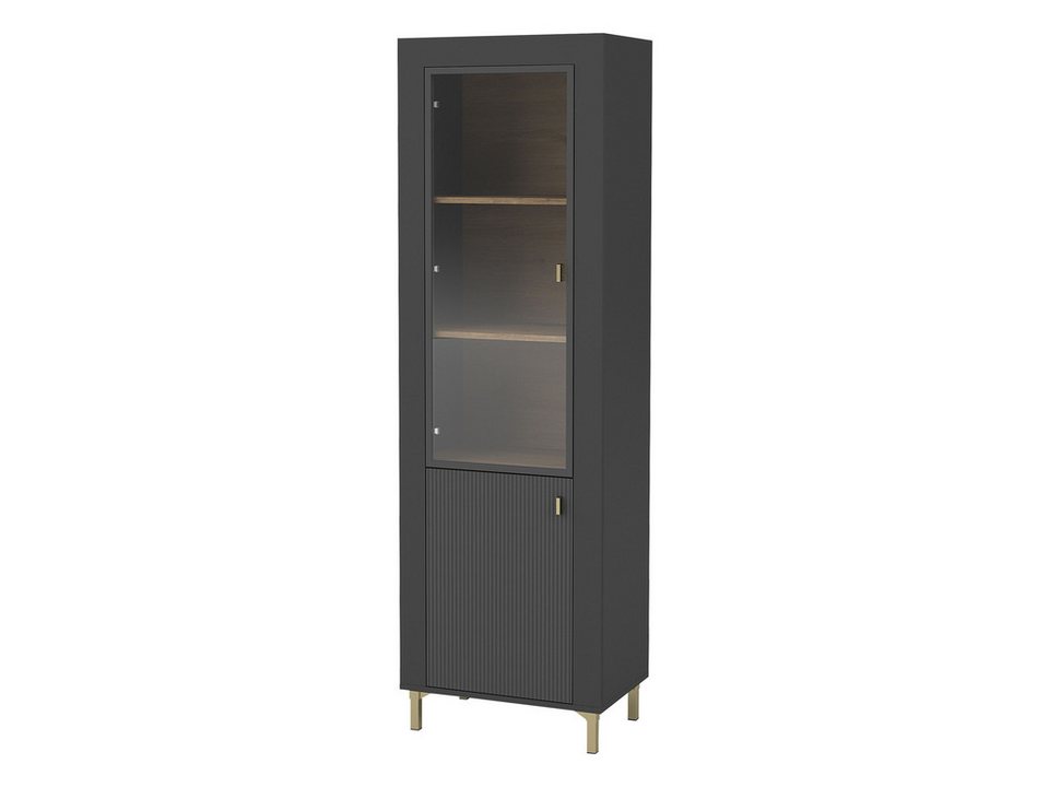 Mirjan24 Vitrine Mossa Mo03 Mit Zwei Drehtüren Gehärtetem Glas 4 Mm