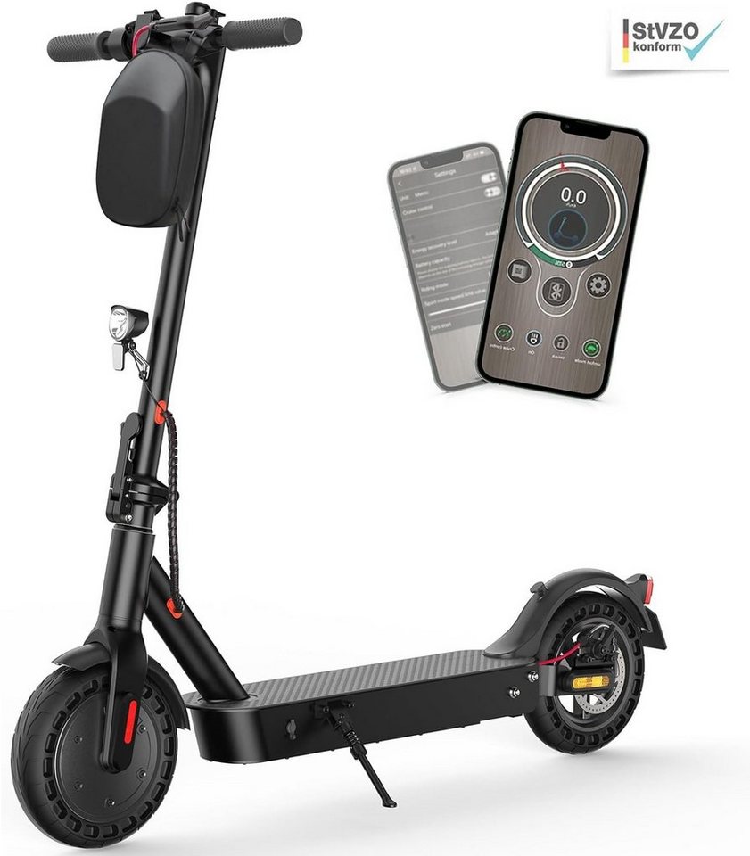 Letgospt E Scooter Elektro Scooter Mit Straßenzulassung Abe Schwarz E9t