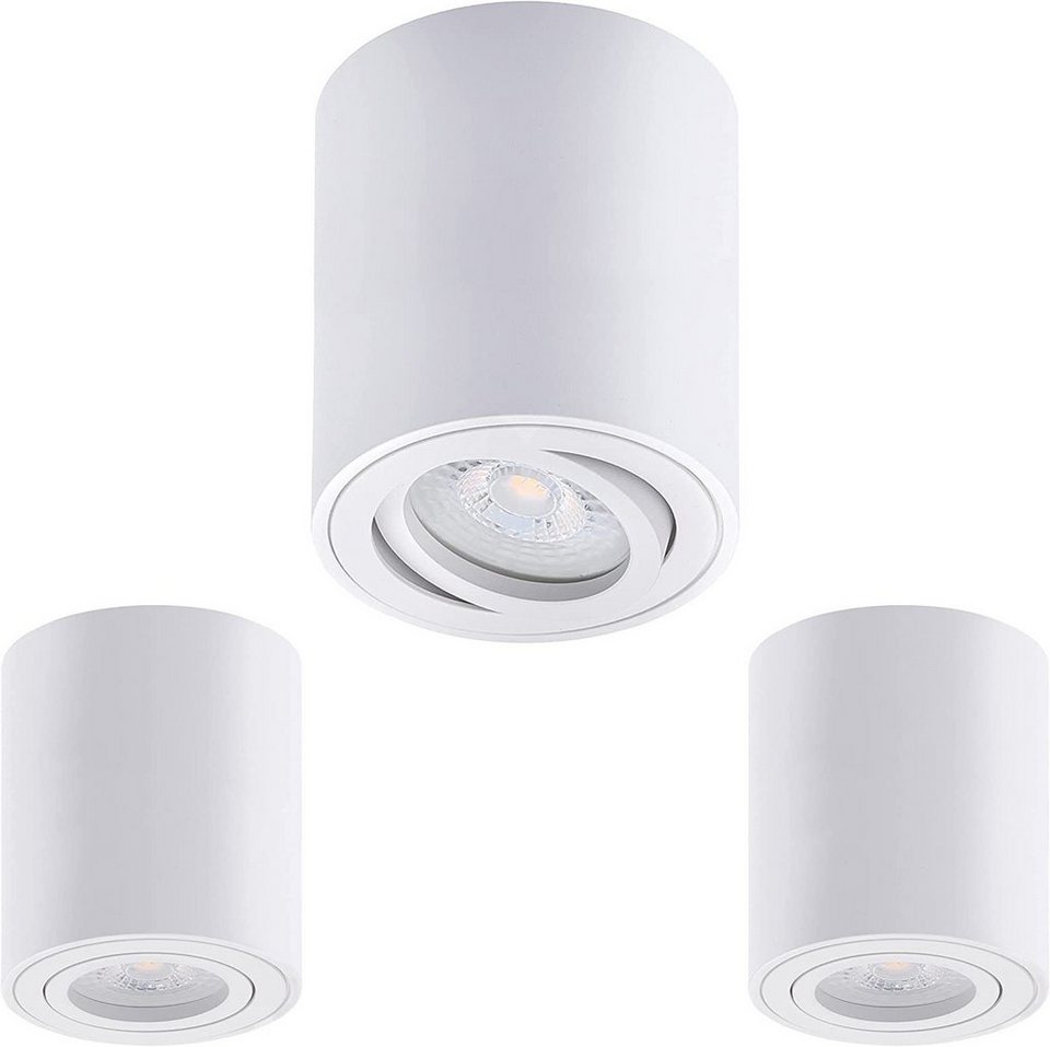 Oktaplex Lighting Led Deckenstrahler 3 Stück Set Aufbauspots Inkl Led
