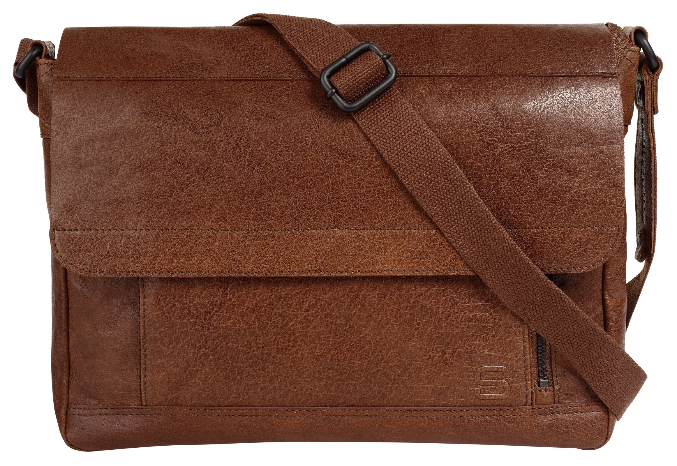 Spikes & Sparrow Messenger Bag, echt Leder, 1 verstellbarer ...