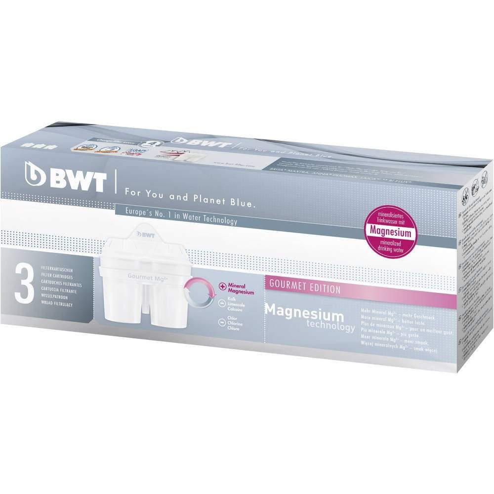 BWT Wasserfilter Wasserfilterkartusche Gourmet Edition 4er-Set, Patentierte Magnesium Technologie