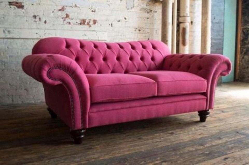 Jvmoebel Chesterfield Sofa Luxus 2 Sitzer Couch Polster Sofa Textil