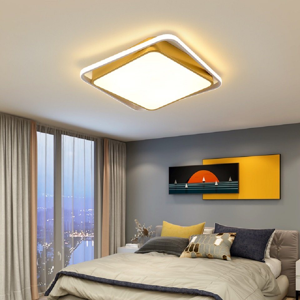 Daskoo Deckenleuchten 37w Quadrat Led Deckenlampe Mit Fernbedienung