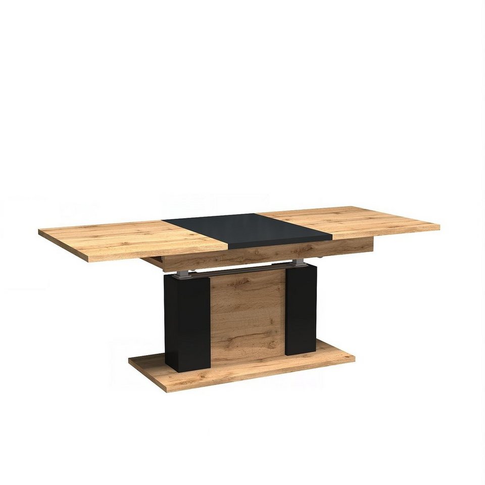 Designimpex Couchtisch Design Dp 1 Eiche Wotan Schwarz Matt