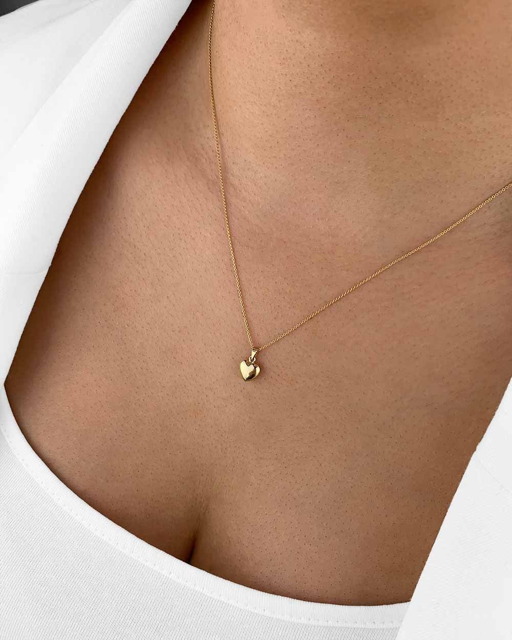 DANIEL CLIFFORD Herzkette 'Milena' Damen Herzkette 585 Gold 14k Echtgold Anhänger Herz (inkl ...