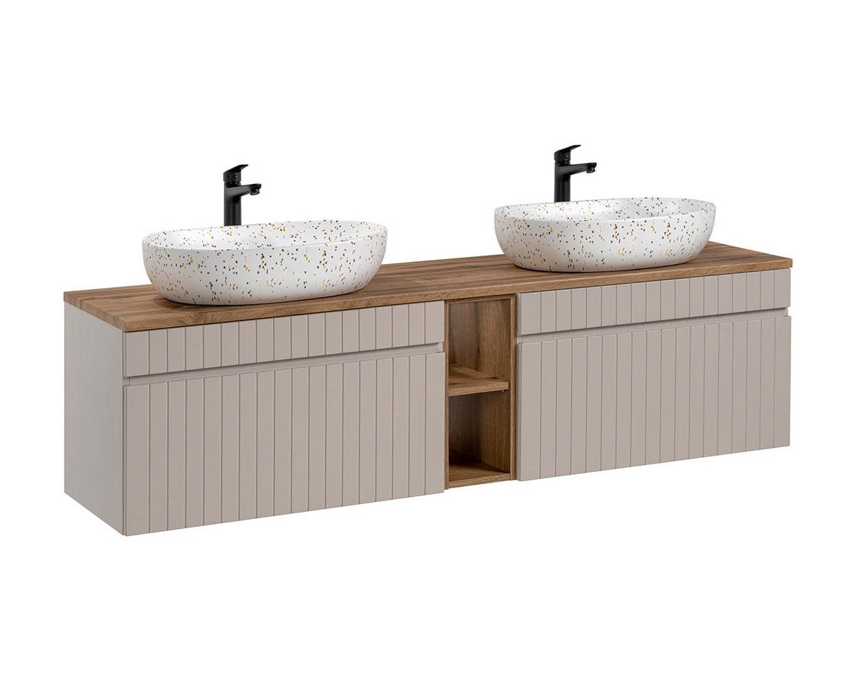 Einfachgutemoebel Waschtisch Set Badezimmer Waschplatz Karata 180cm