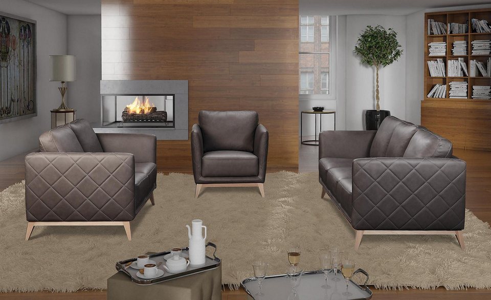 Xlmoebel Sofa Wohnlandschaft Set Mit 3 Sitzer Und 2 Sitzer Aus Leder
