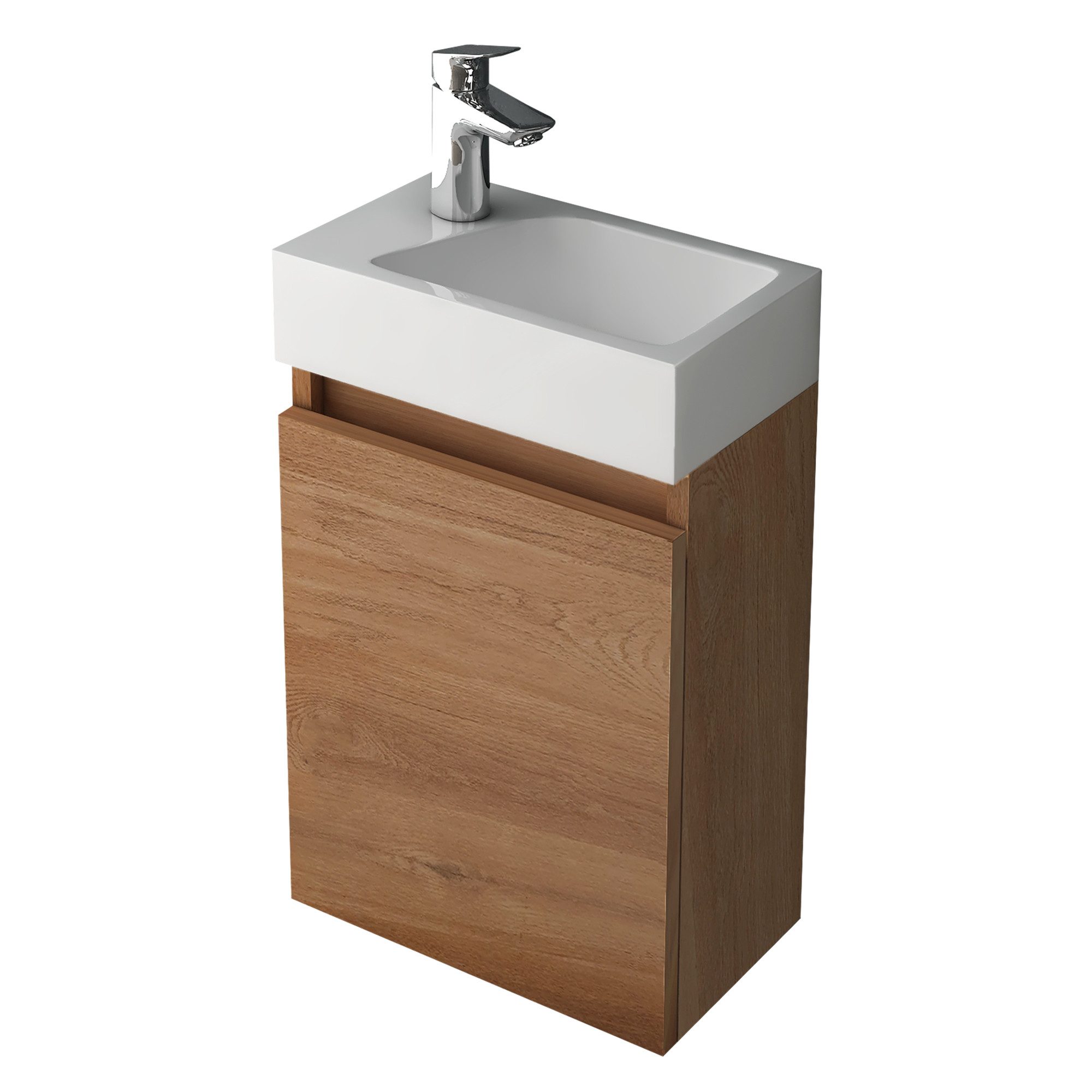Alpenberger Badmöbel Set Bamboo Badezimmerhängeschrank Mit