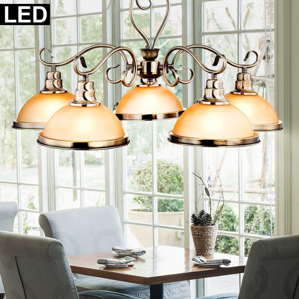 Etc Shop Kronleuchter Altmessing Kronleuchter Decken Hänge Lampe Glas
