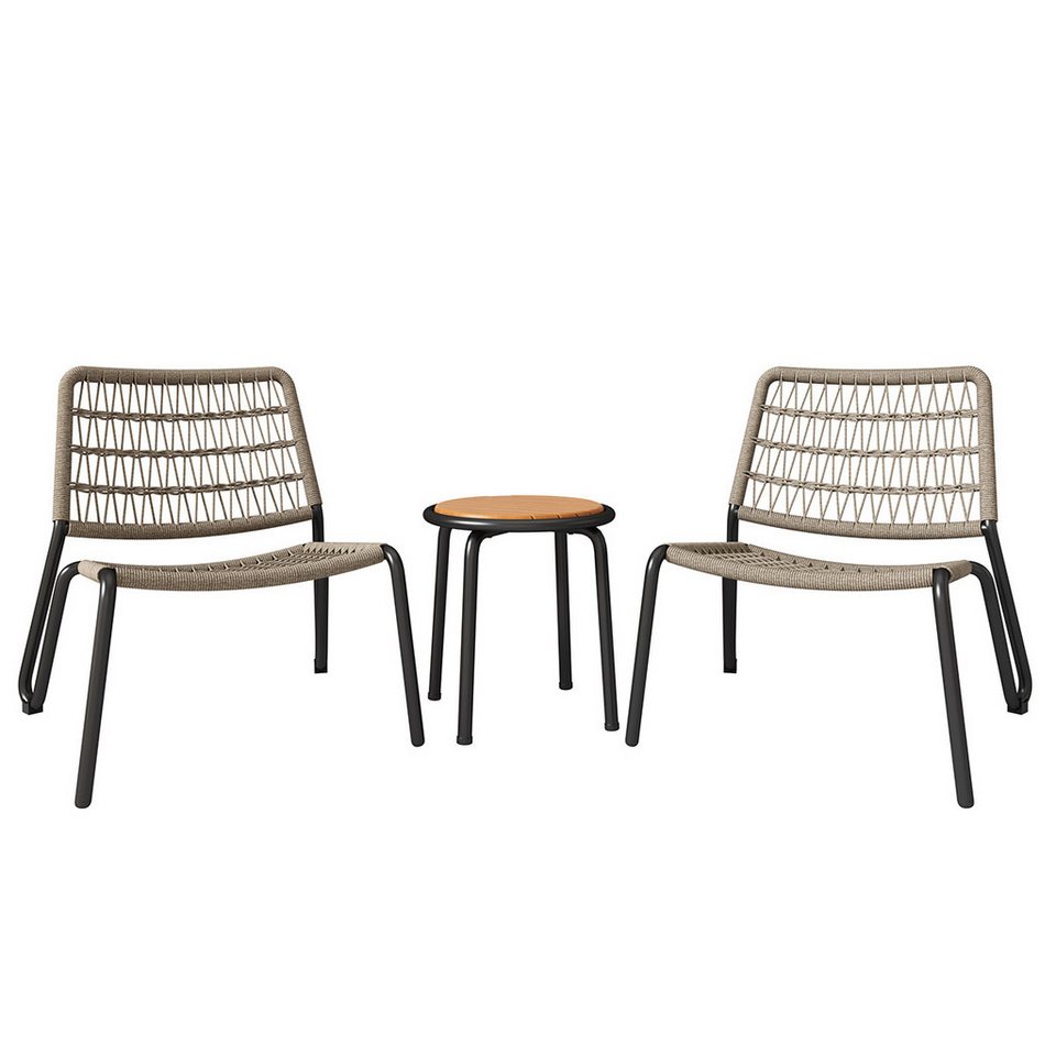 Xdeer Gartenlounge Set 3 Tlg Balkonmöbel Set Mit Tisch Und Stühle