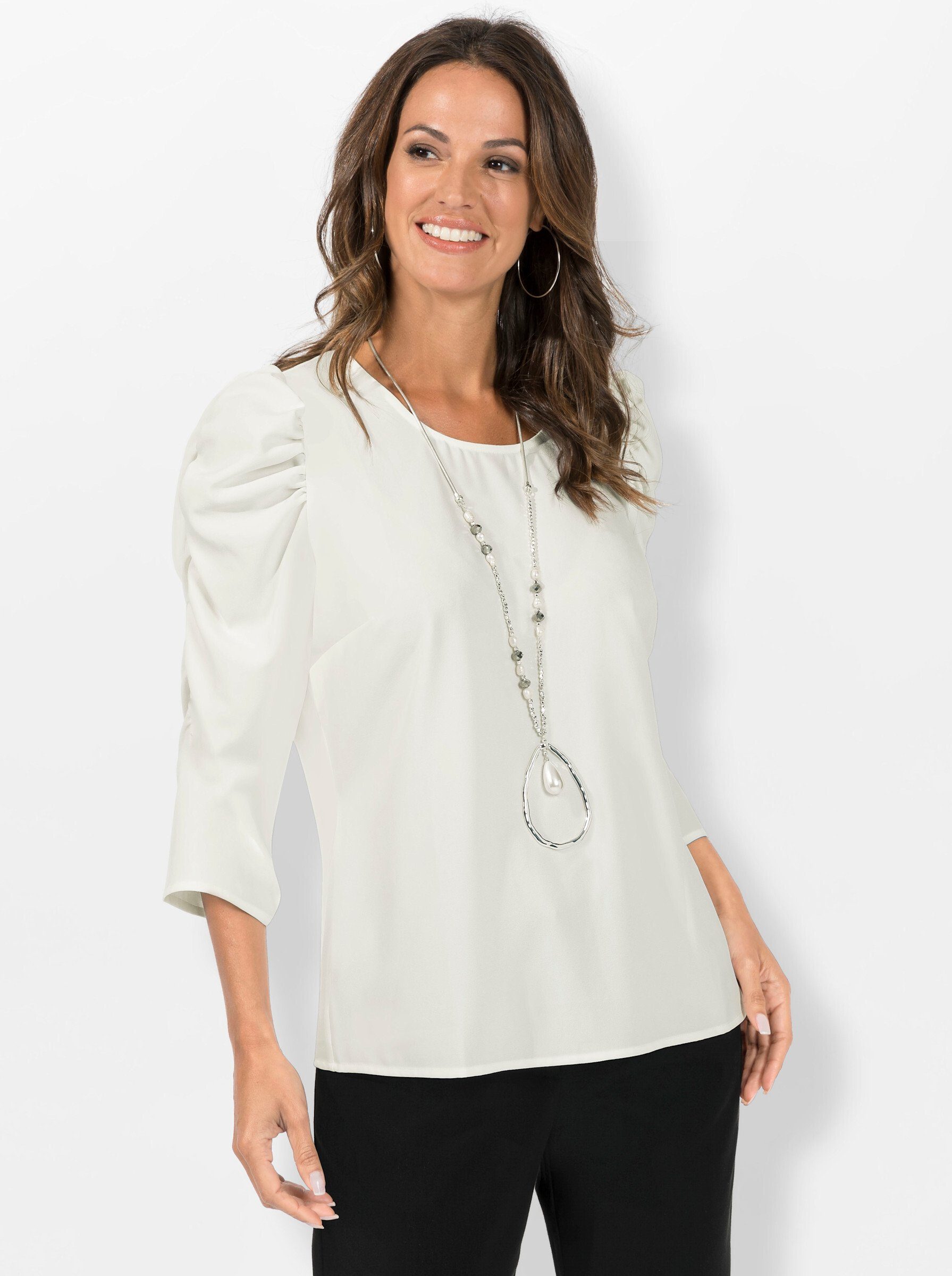 Witt Klassische Bluse Bluse Modische Keulenärmel