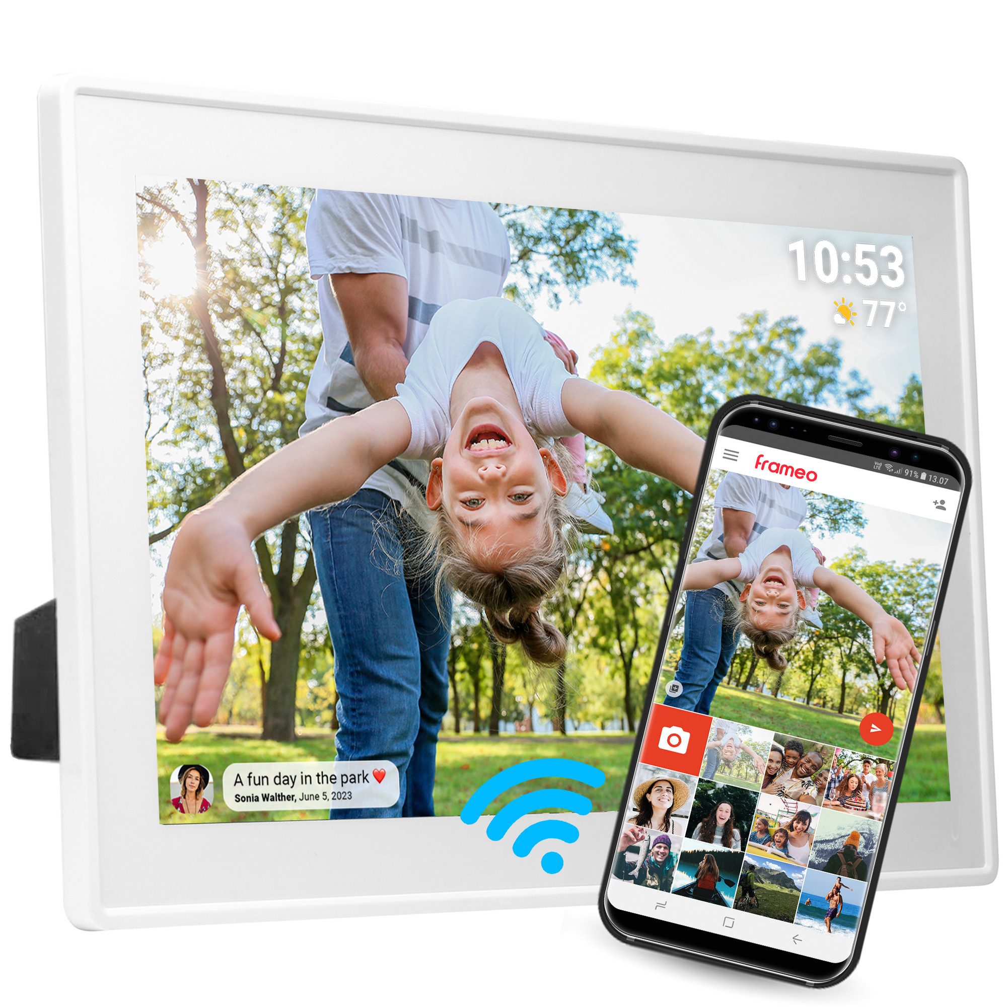 Denver PFF-1515B Digitaler Bilderrahmen (39.62 cm/15.6 ", 16 GB)