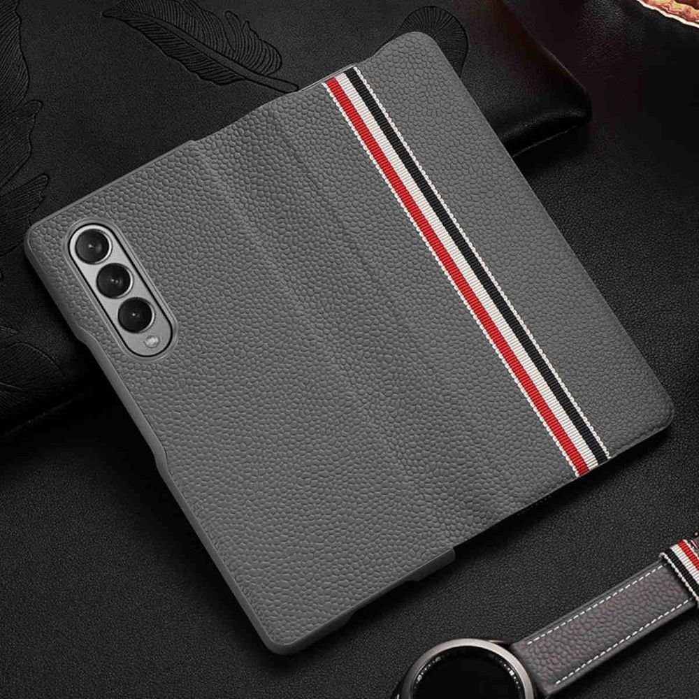 Wigento Handyhülle Für Samsung Galaxy Z Fold3 5g Design Leder Hart