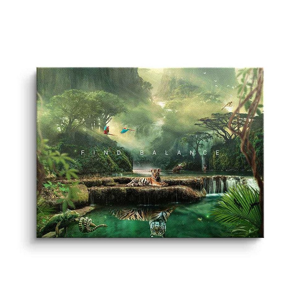 Dotcomcanvas® Leinwandbild Leinwandbild Find Balance Dschungel Tiger